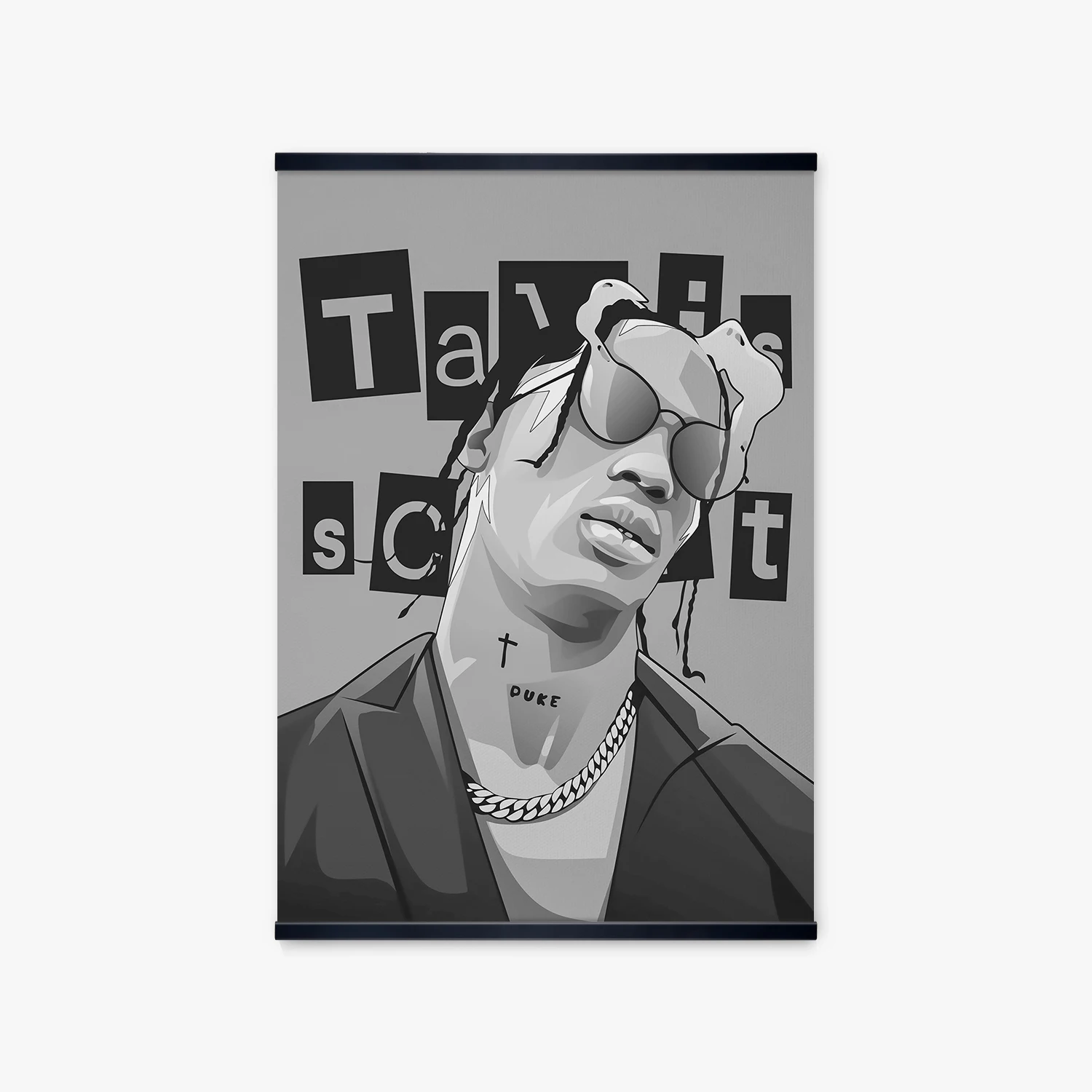 Preto-e-branco-Wall-Art-Poster-Rapper-Travis-Scott-Decora-o-Imprimir ...