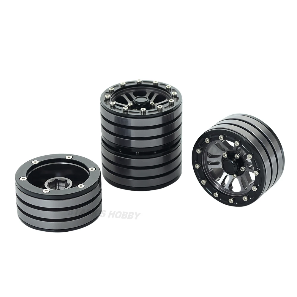 4CPS Metall 1,9 zoll 6 Speichen Beadlock Rad Hub Felge für RC Crawler Auto Axial SCX10 TRX4 D90 ...