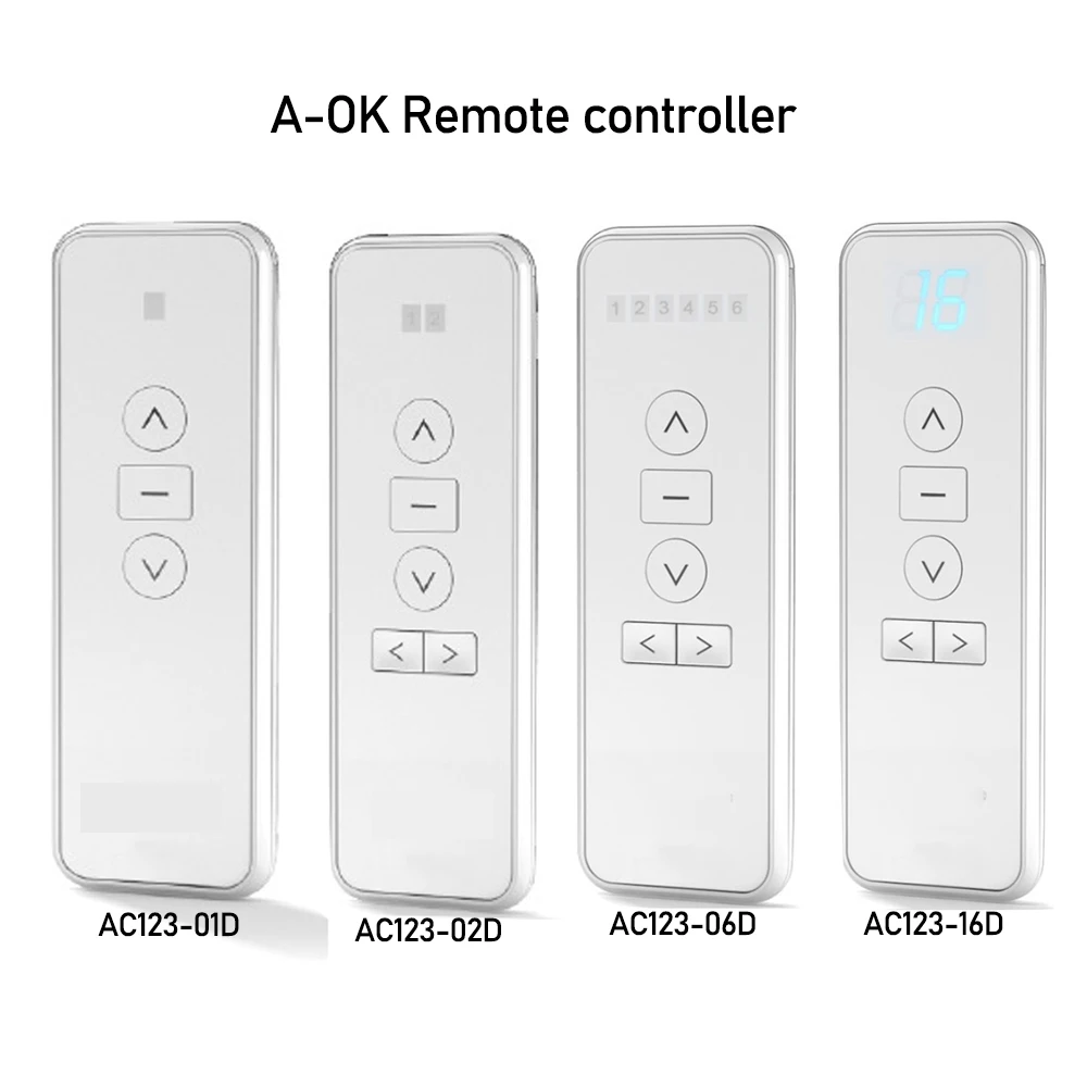 A-OK AC123 01/02/06/16-Channel Remote Controller forAok Electric ...