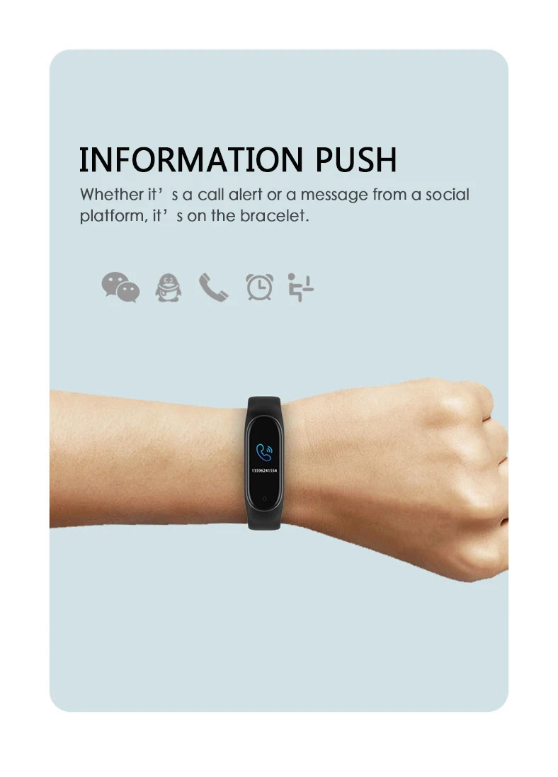 Новинка, умный браслет с шагомером, фитнес-браслет, IP67 ...