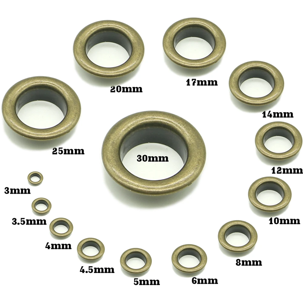 Bronze Copper eyelets 3|3.5|4|4.5|5|6|8|10|12|14|17|18|20|25|30|40mm ...
