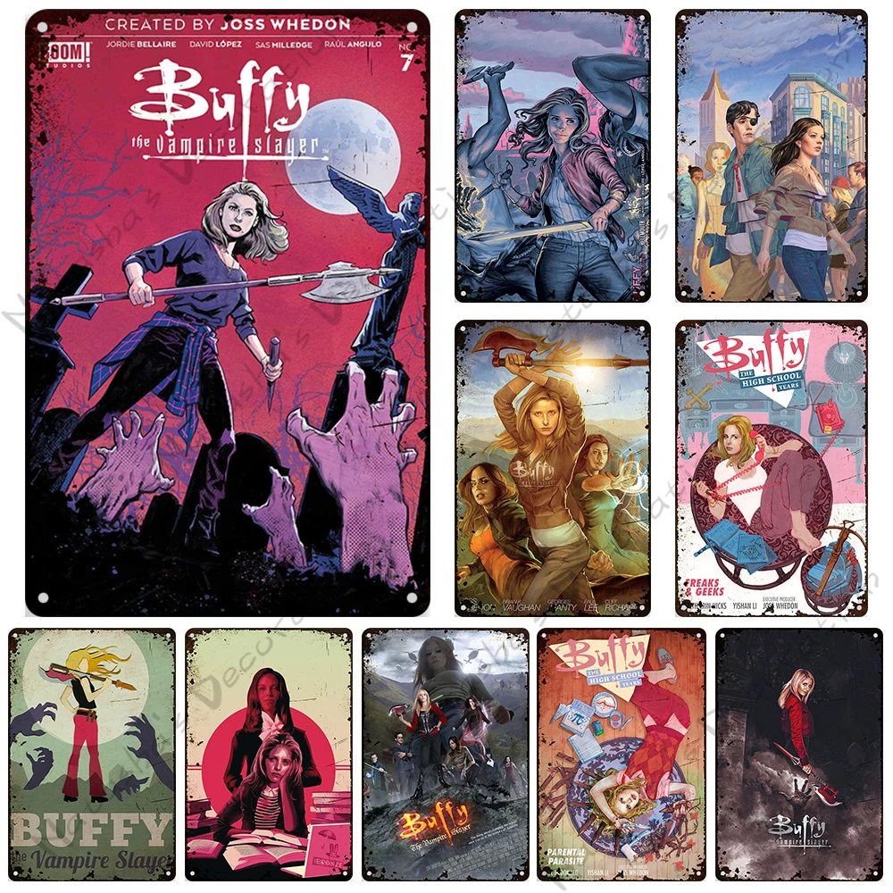 Buffy Vampire Slayer Poster | Metal Industrial Decor | Metal Decorative ...