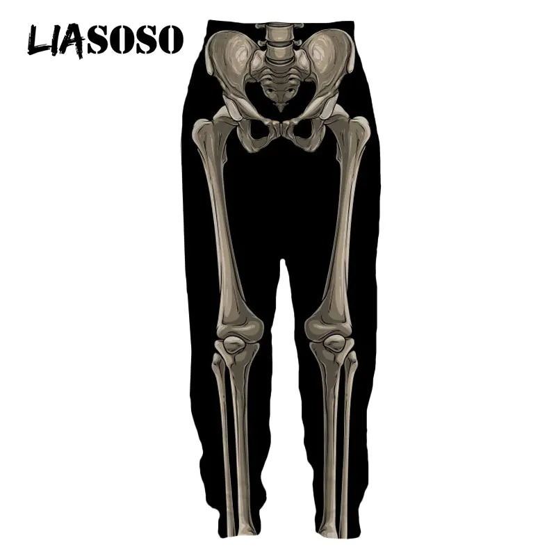Liasoso 3d Print Skull Legs Skeleton Horror Ghost Sweatpants Streetwear ...