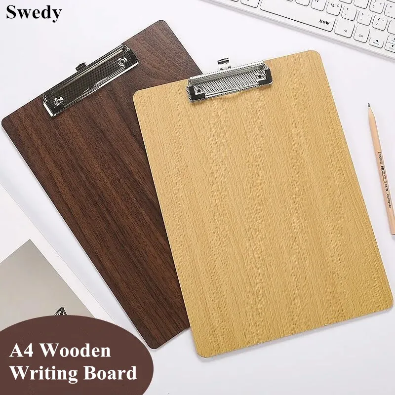 A4-Size-Wooden-Memo-Clipboard-Clip-Board-Menu-Splint-Writing-Board-Sign ...