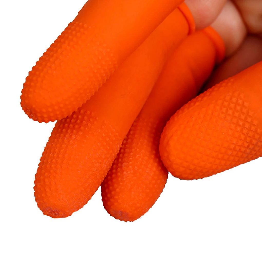 100PCS Disposable Latex Rubber Finger Cots Anti static Fingertips ...