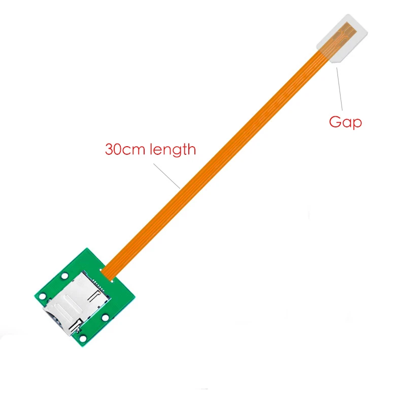 Standard Sim Card Slot Socket Extension Cable 30cm Full Size To Full ...