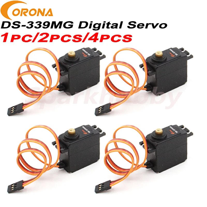 1PC/2PCS/4PCS Corona DS-339MG Digital Servo Ball bearing & Digital & Metal gear 4.4kg / 0.15sec ...