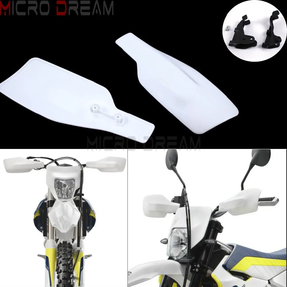 White Plastic Motocross Handguards Mx Enduro Hand Shield Kit For Tx Fc ...