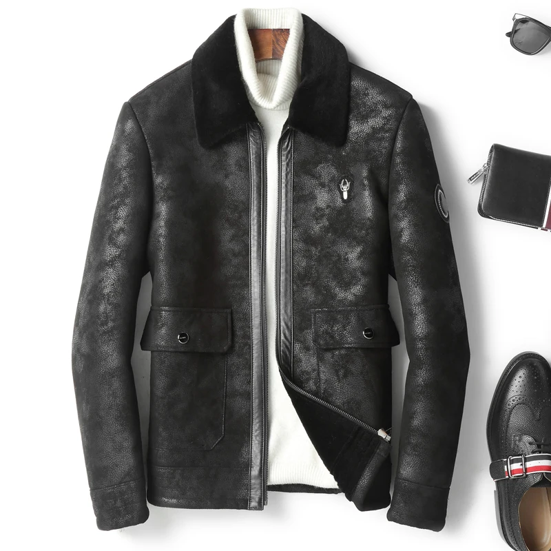 Autumn-Winter-Genuine-Leather-Jacket-Men-Real-Wool-Fur-Coat-for-Men ...