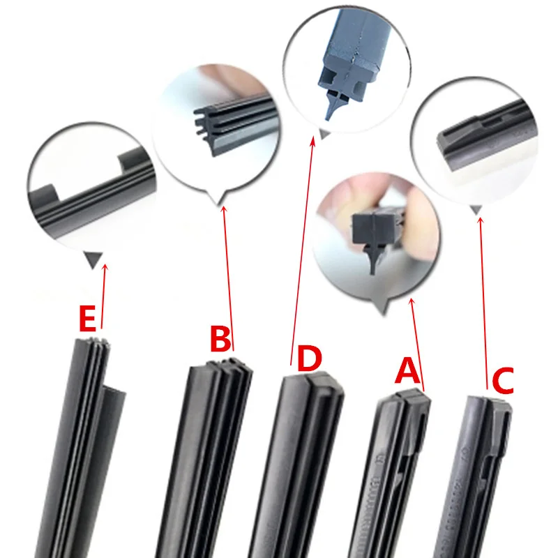 Windscreen wipers Insert Rubber strip Refill Five types For toyota ...
