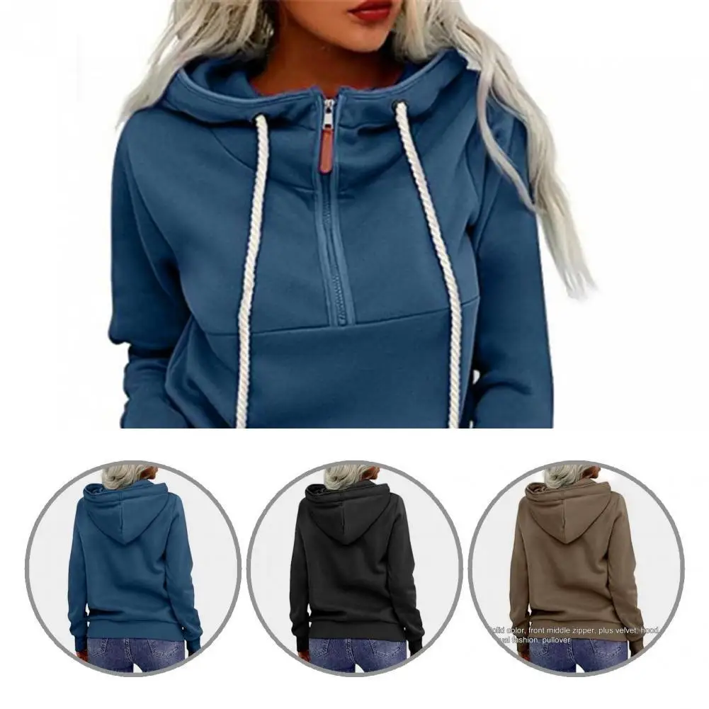 Sudadera con capucha de forro polar para mujer, ropa de abrigo con ...