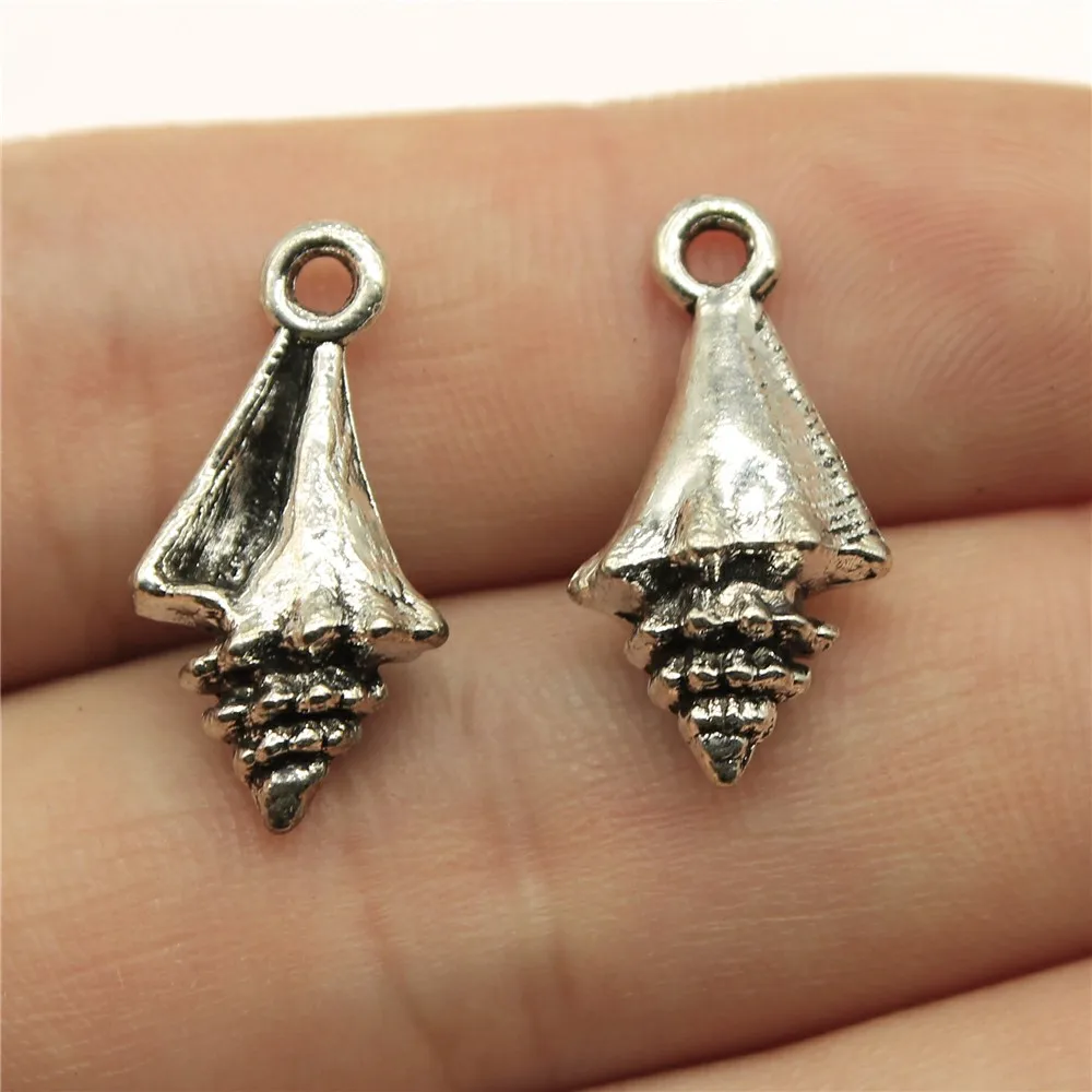 WYSIWYG 10pcs 21x11x6mm Shell Conch Charm Pendants For Jewelry Making ...