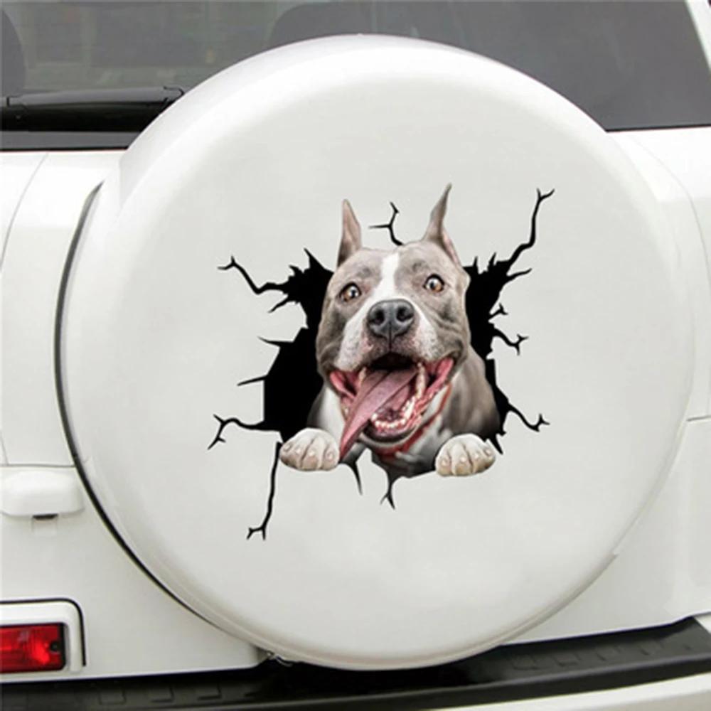 Dog Crack Car Sticker Creative Simulation Pet Decoration Sticker Glass ...