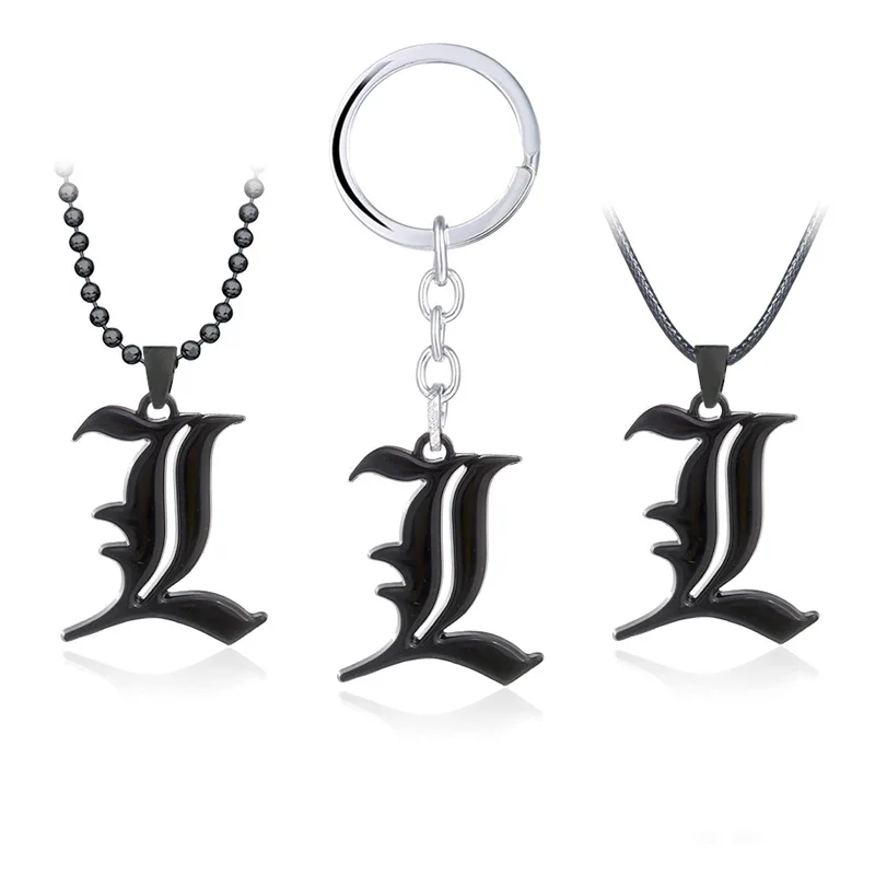 Anime Death Note Necklaces Ryuk Ryuuku Yagami Light L Lawliet Black Car ...