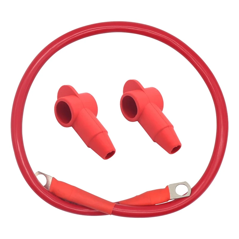 4 AWG Gauge 60cm Battery Power Inverter Cables for Solar, Car, RV ...