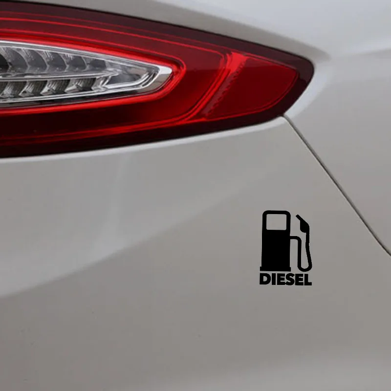8.1CM*11.5CM DIESEL Fuel Vinyl Decals Fun Car Sticker Black/Silver C3 ...