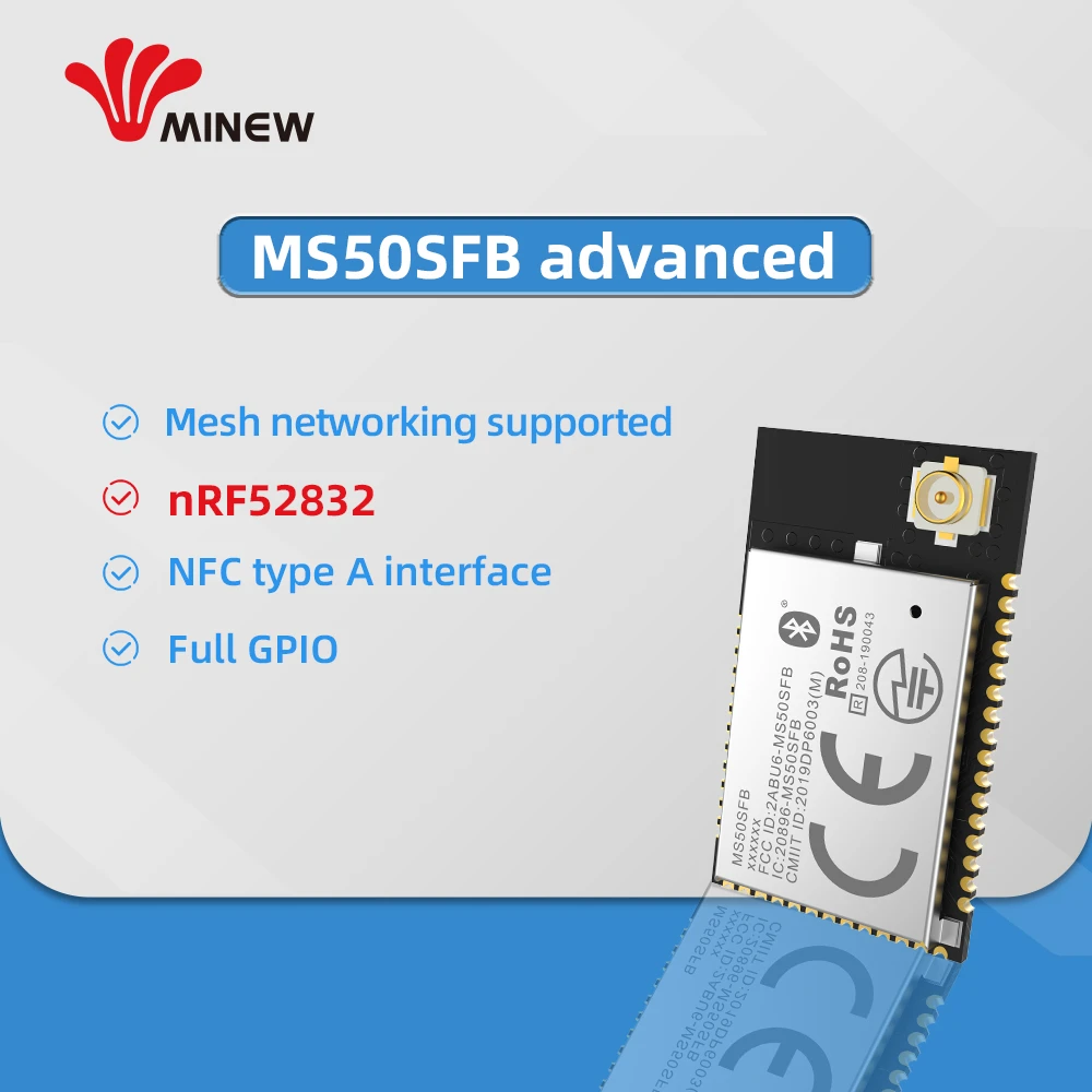 nRF52832 RF Module 2.4ghz Long Distance Wireless Transceiver MS88SF2 ...