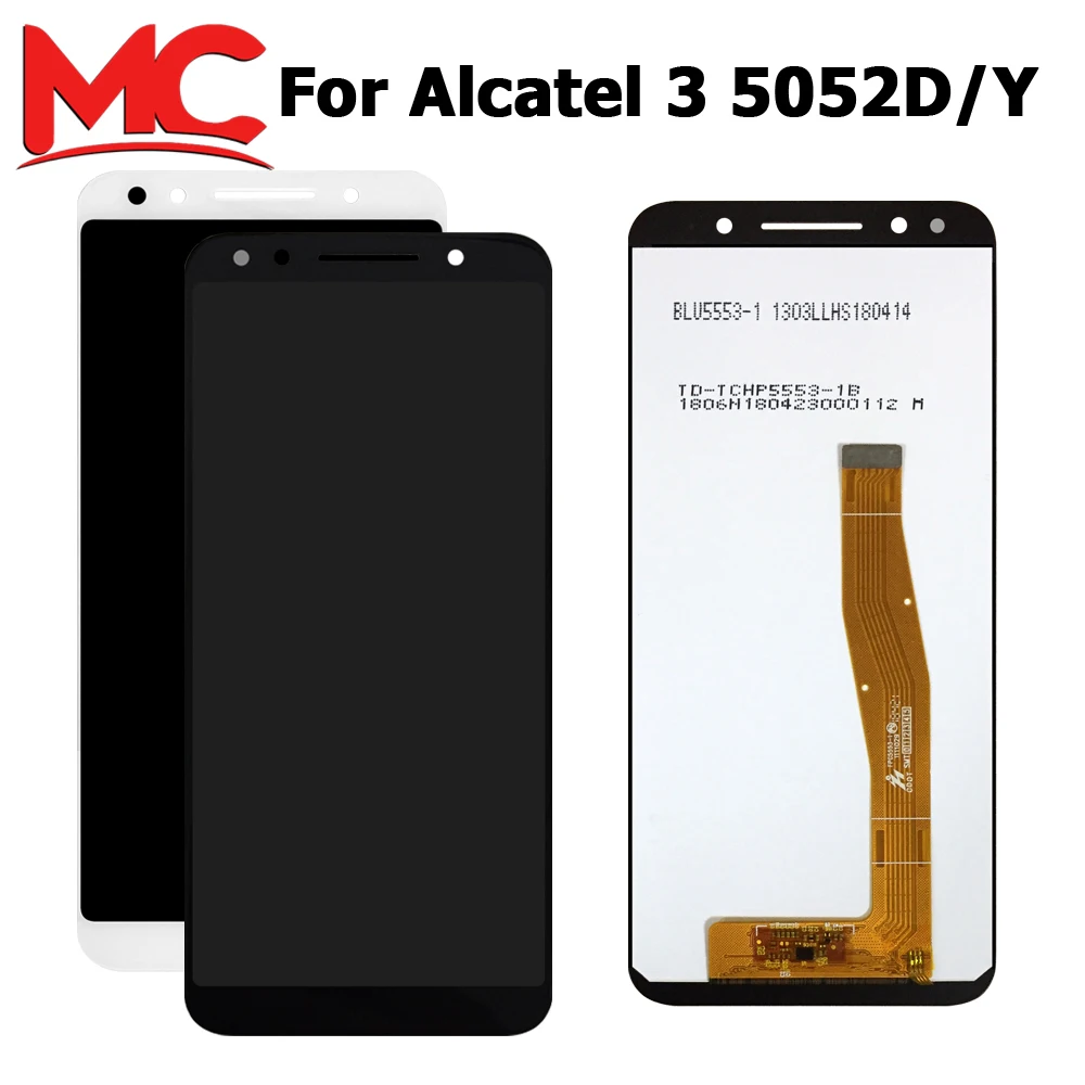 알카텔 3 5052 5052D 5052Y LCD 디스플레이 터치 스크린 디지타이저 어셈블리, 알카텔 3 OT5052 5052D 5052Y 화면 무료 도구|휴대폰 LCD ...
