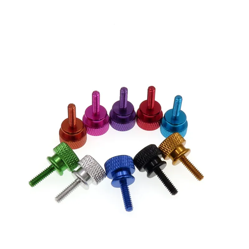 VIS,M3x12-PURPLE--Vis à tête moletée en aluminium coloré M3 M4 * 6-8-10 ...