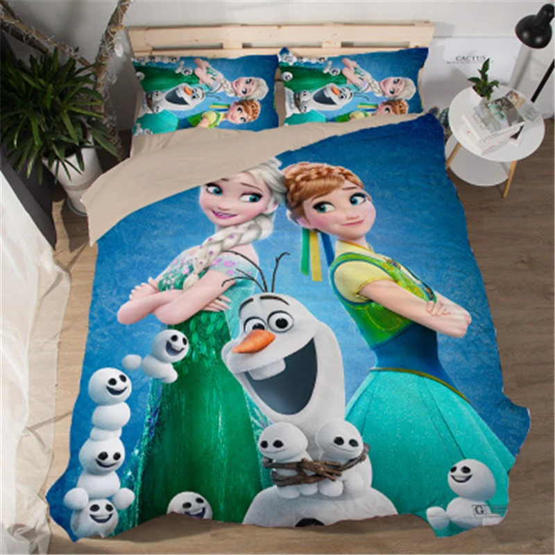 Frozen Elsa Bedding Sets Single Twin Size Pink Disney Princess Duvet ...