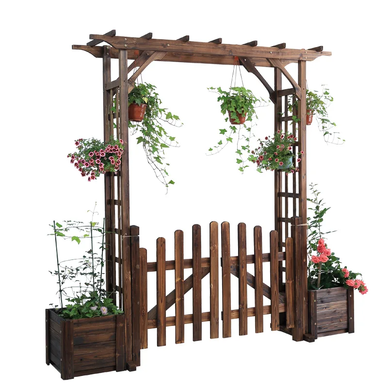 Courtyard Iron Arch Flower Rack Climbing Vine Rack Simple Balcony Grape ...