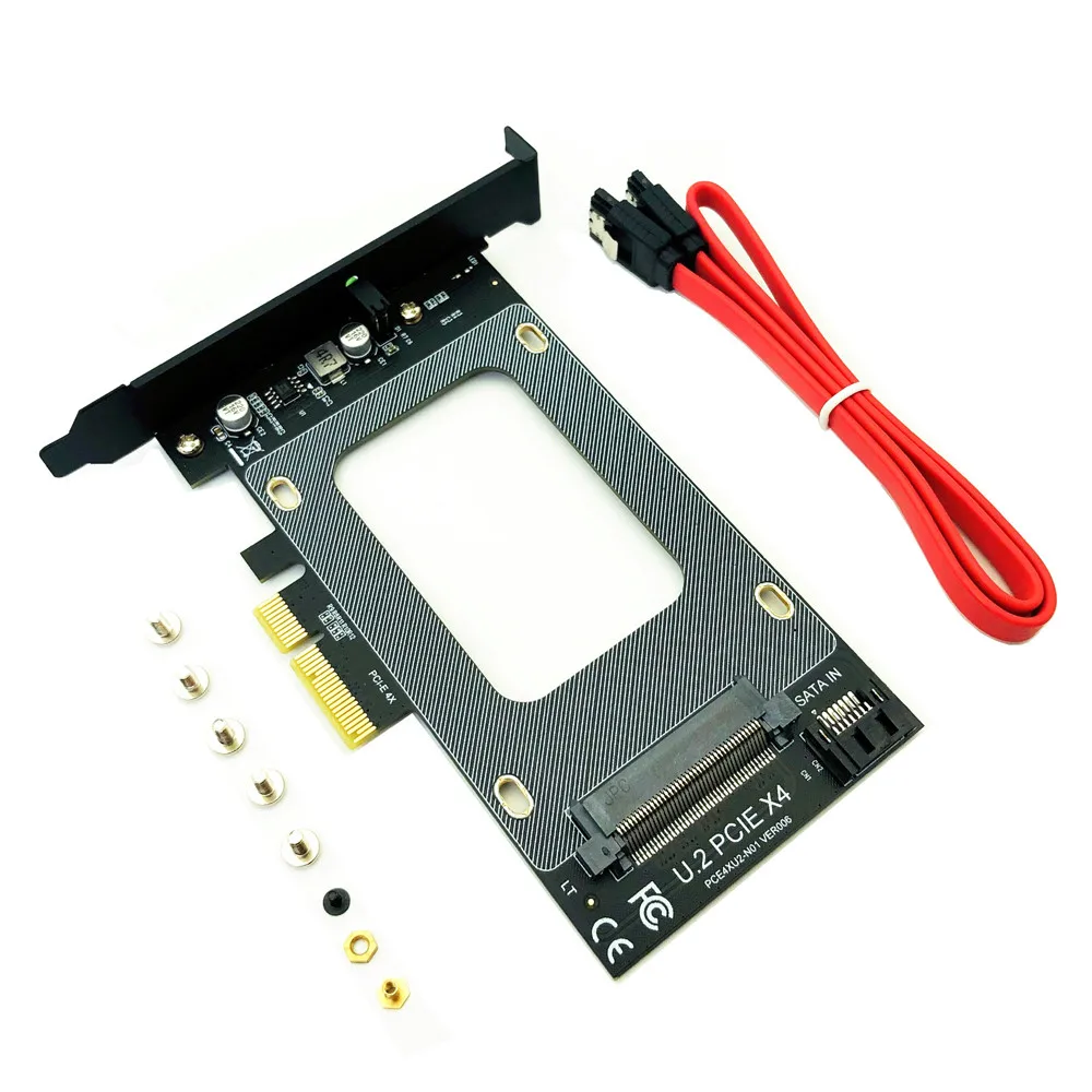 PCI E 라이저 3.0 4X U.2 SFF 8639 어댑터, PCIe U.2 SSD PCI 익스프레스 카드 지원, U.2 ...