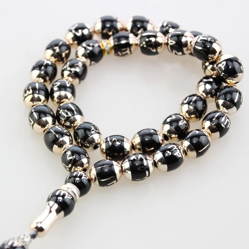 CHAPELET,White--Chapelet musulman de 12mm, perles de prière islamique ...