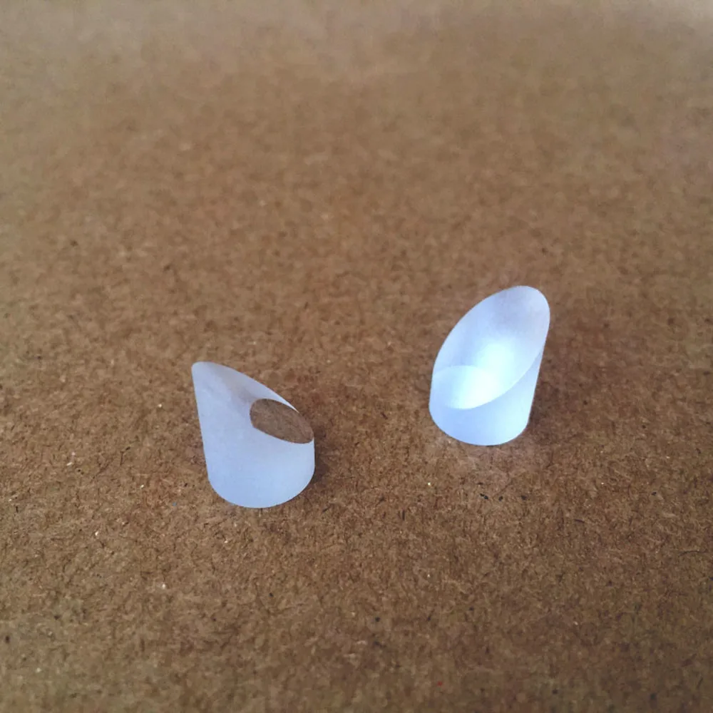 Optical Glass Lens Wedge Prism with Angle Diameter 9MM Inclined Plane ...