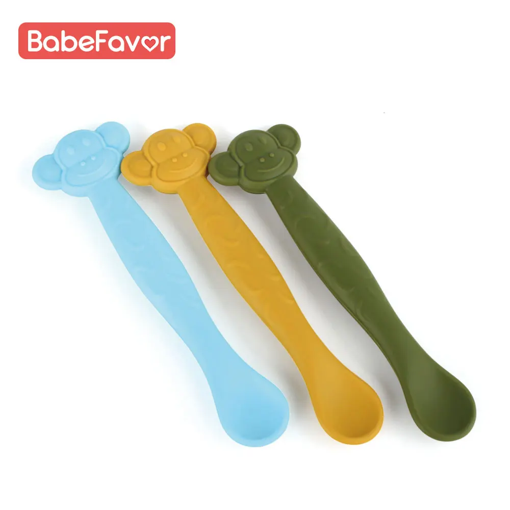 Baby-Soft-Silicone-Spoon-Kid-Dishes-Tableware-Cutlery-Accessories ...