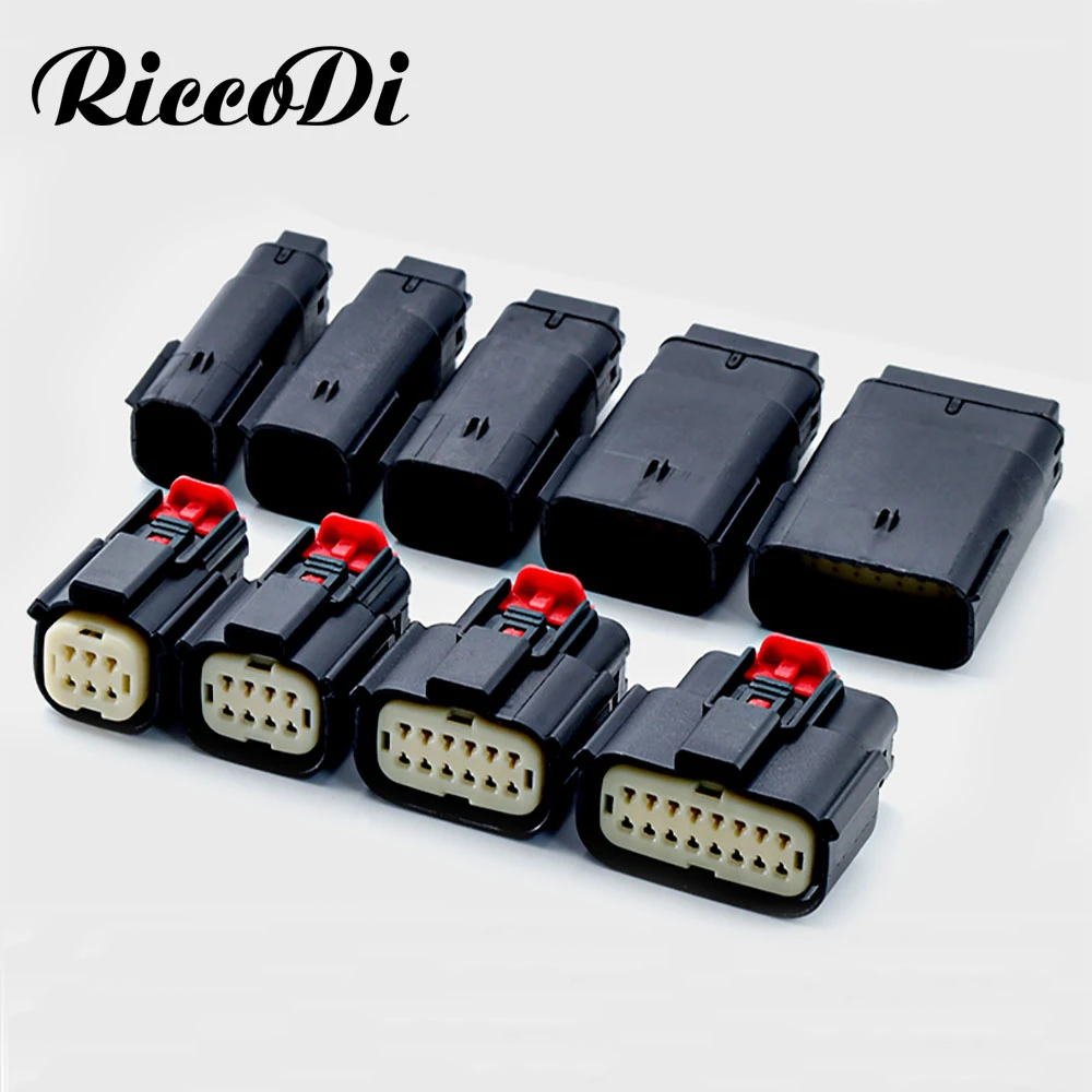 1 10Kits 3 4 6 8 12 16 Pin Way Molex Car Connector Tail Lamp Male ...