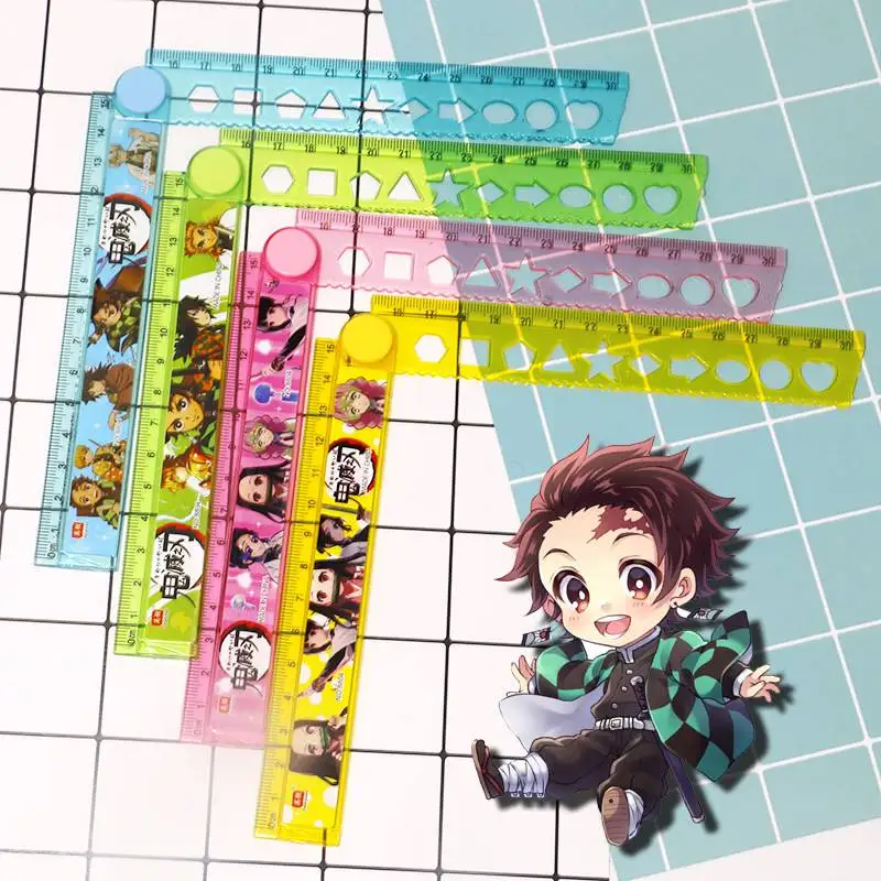 Anime Demon Slayer Kimetsu No Yaibafolding Ruler 30cm Rulers Student ...
