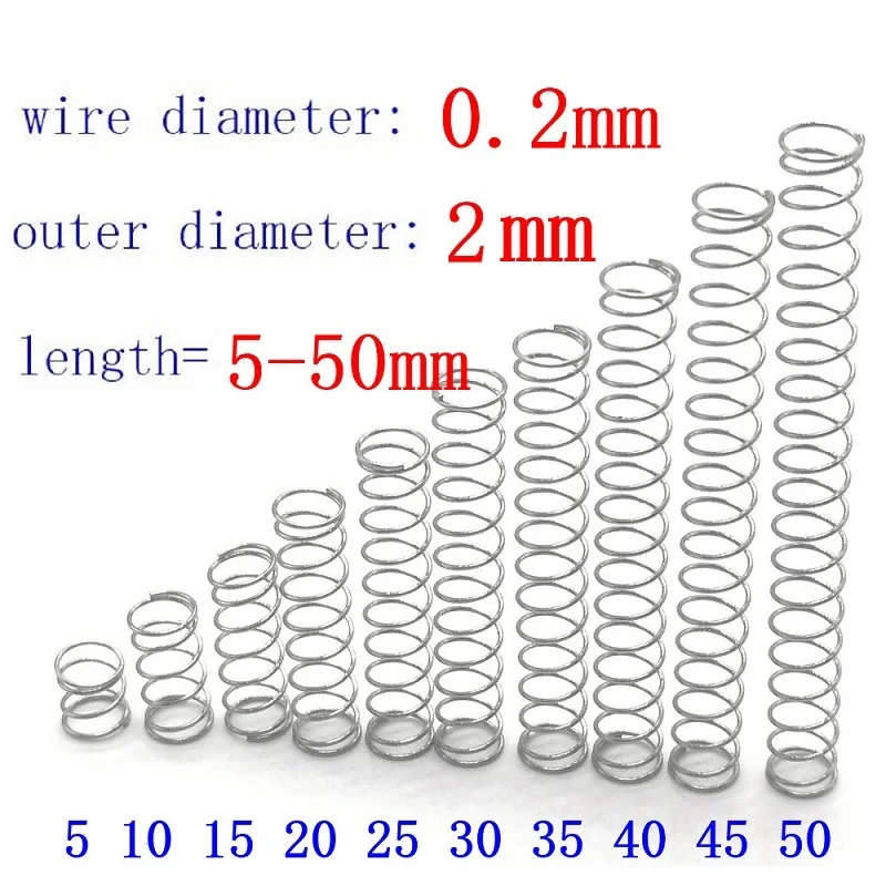 20pcs-wire-diameter-0-2mm-OD-2mm-Stainless-Steel-Micro-return-Small ...