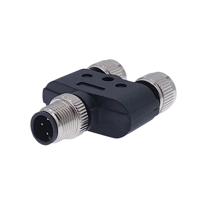 M12 Sensor Connector Male Female Plug Y Shaped Conversion Plug 3 4 5 8 ...