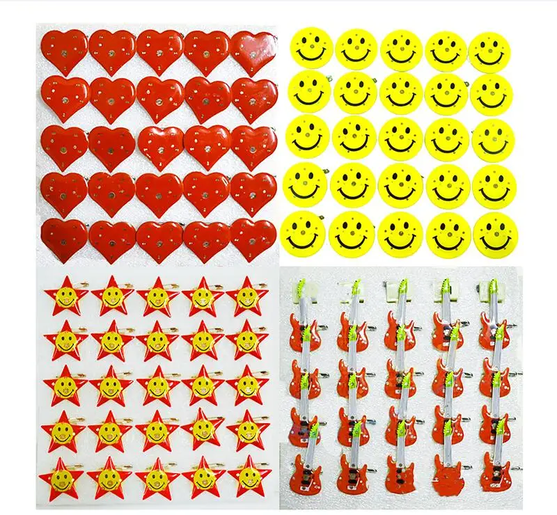 100pcs-lot-red-Heart-shape-Flashing-LED-Light-Up-Badge-Brooch-Pins ...