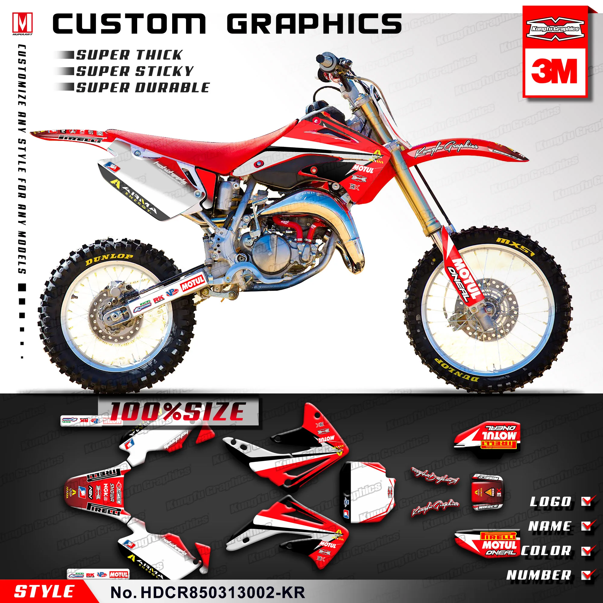 KUNGFU-GRAPHICS-MX-Stickers-Self-Adhesive-Decals-for-CR-85-CR85-2003 ...