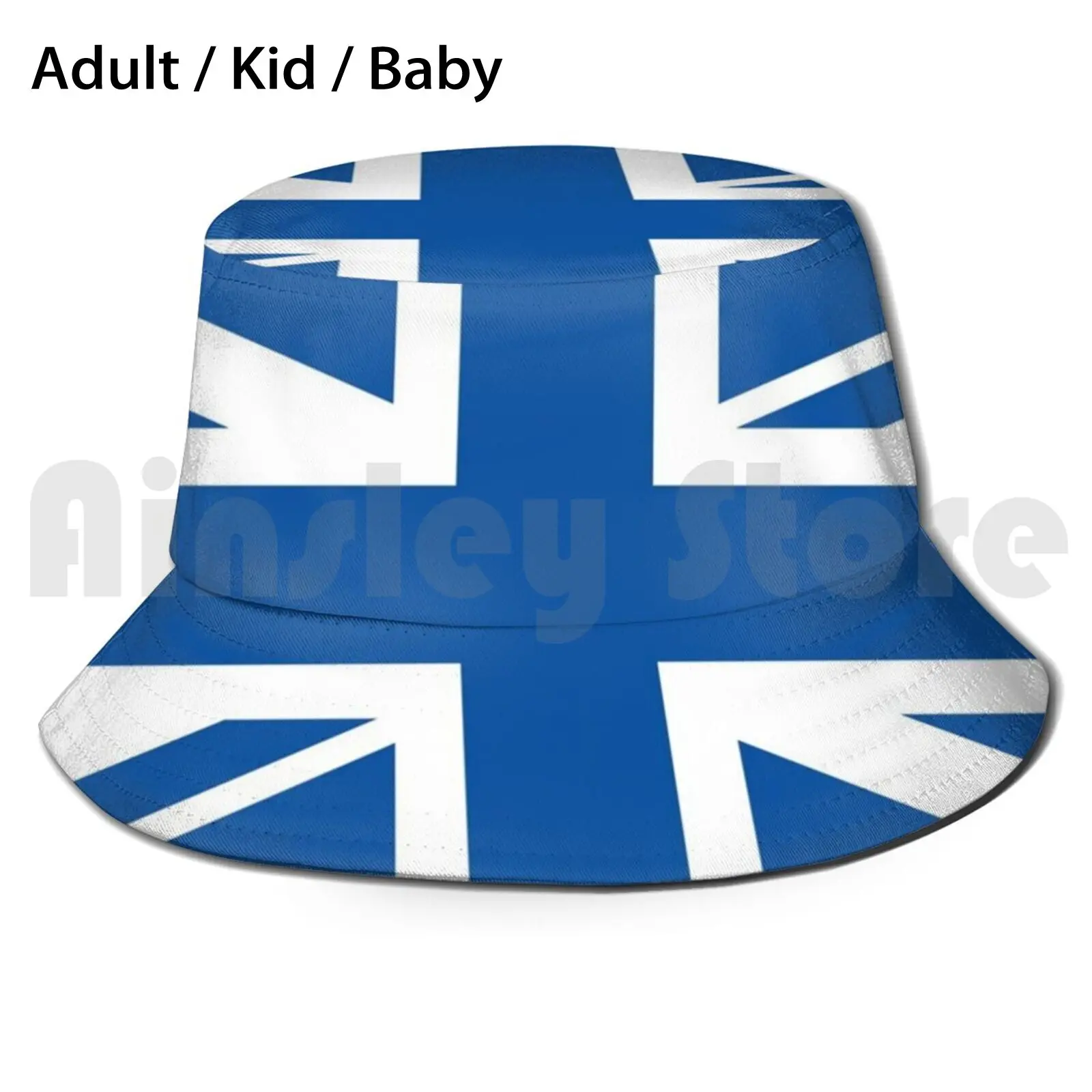 Blue-White-Union-Jack-Flag-Bucket-Hat-Adult-kid-baby-Beach-Sun-Hats ...