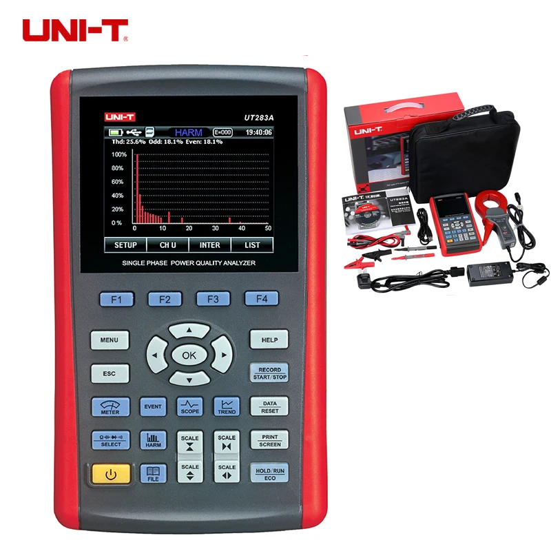 Uni-t Ut283a True Rms Single Phase Power Quality Analyzer Energy Meter ...