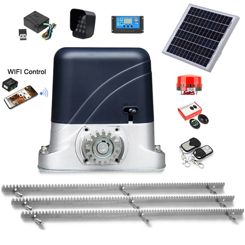500kg-Solar-Energy-Automatic-Sliding-Gate-Opener-Gear-Drive-with-4m ...
