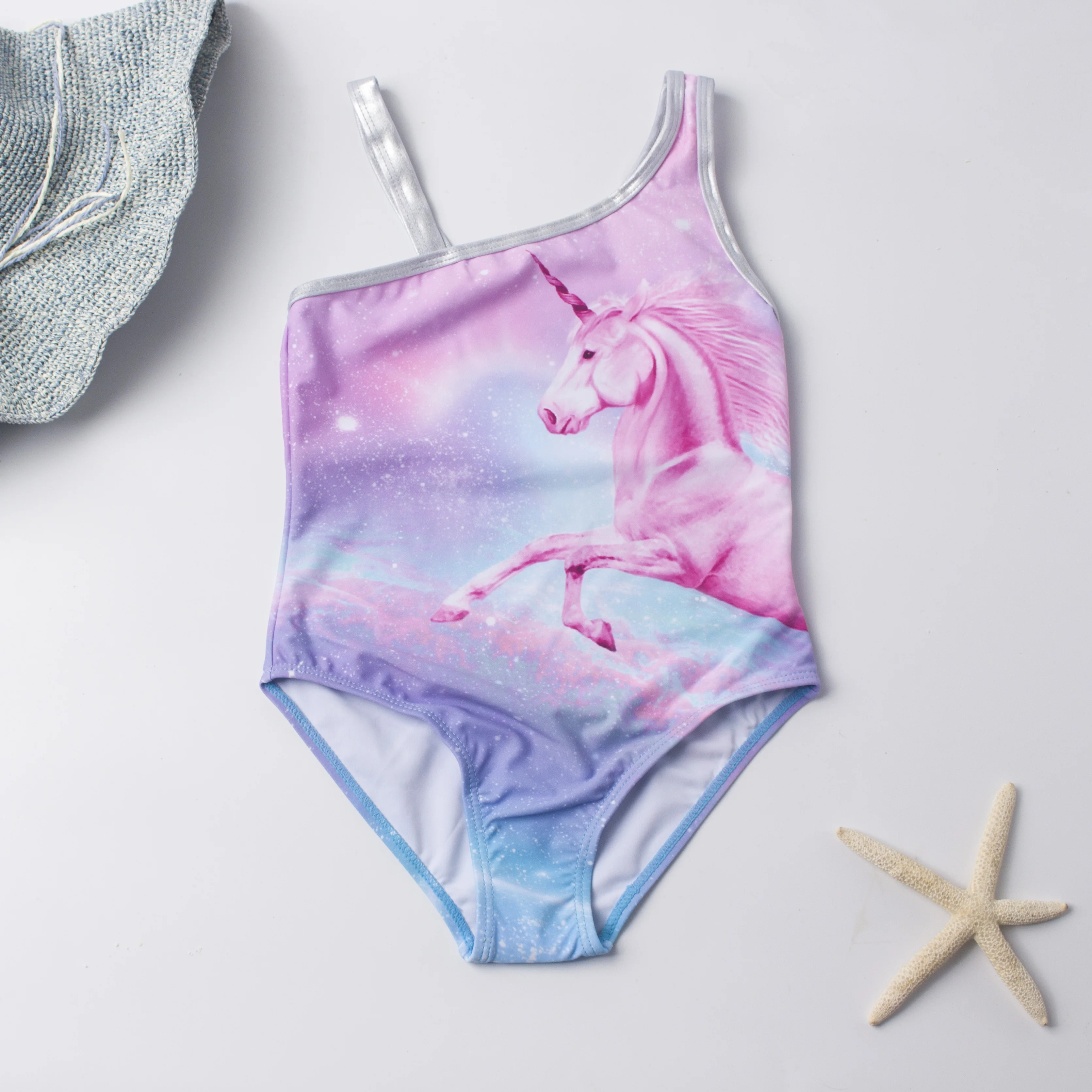 7 14 Y Teenage Girl One piece Swimsuit 2021 Unicorn Girls Swimwear Cute ...