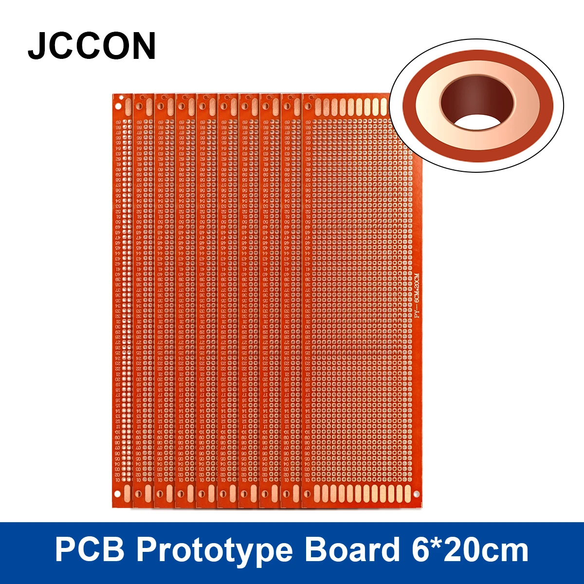 10Pcs PCB Prototype Board 6x20 cm Circuit Protoboard Universal DIY ...