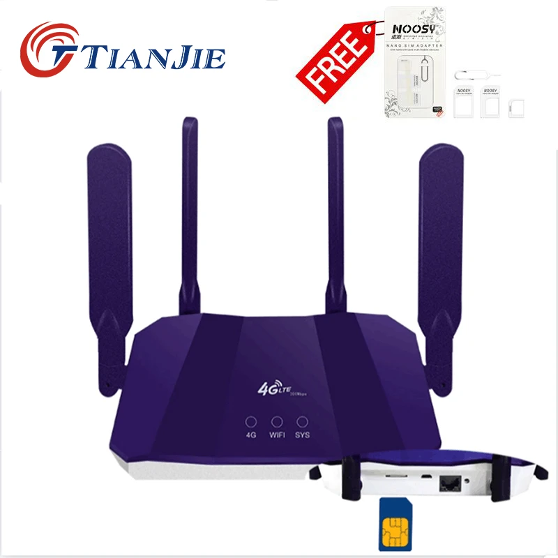 Unlock 300mbps 4g Sim Card Router Wifi Lte Modem Wi-fi Wan/lan Rj45 ...