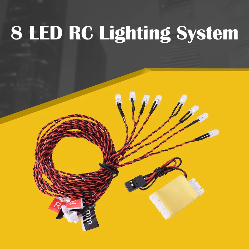 8 Led Flash Rc Led Light Kit For Rc Airplane Aircraft Plane Helicopter ...