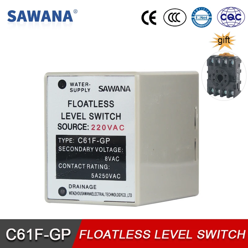5A-250V-Floatless-level-Switch-Relay-C61F-GP-Float-Water-Level ...