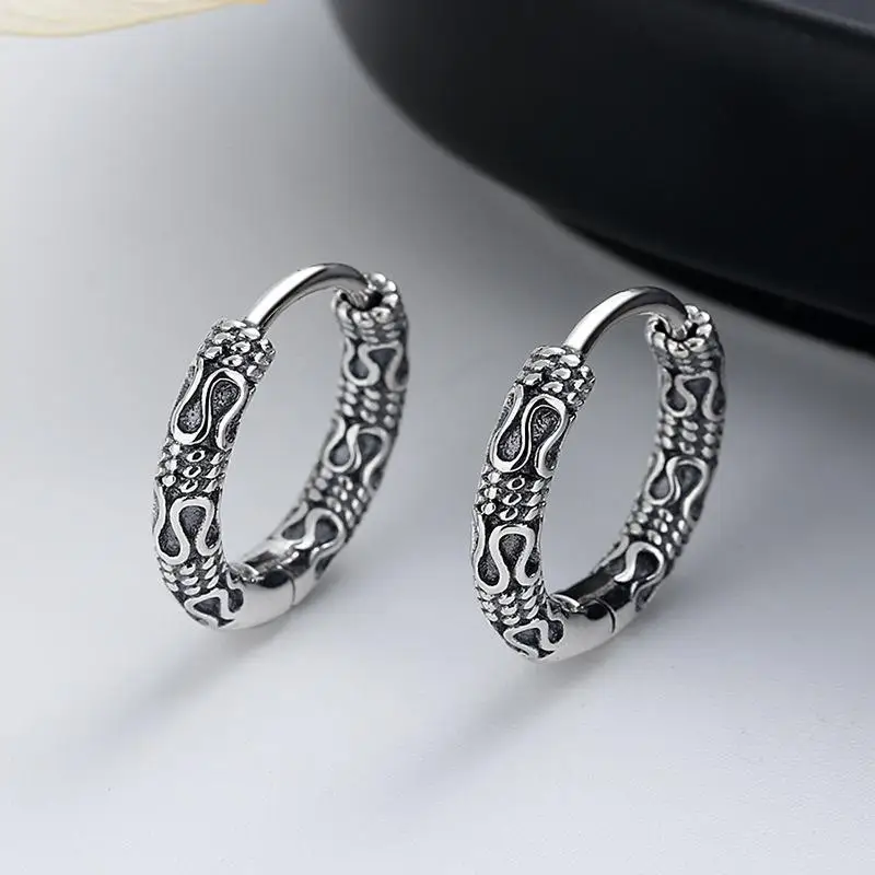 Small-Ring-Hoop-Earrings-for-Men-Women-Fashion-Vintage-Filigree ...