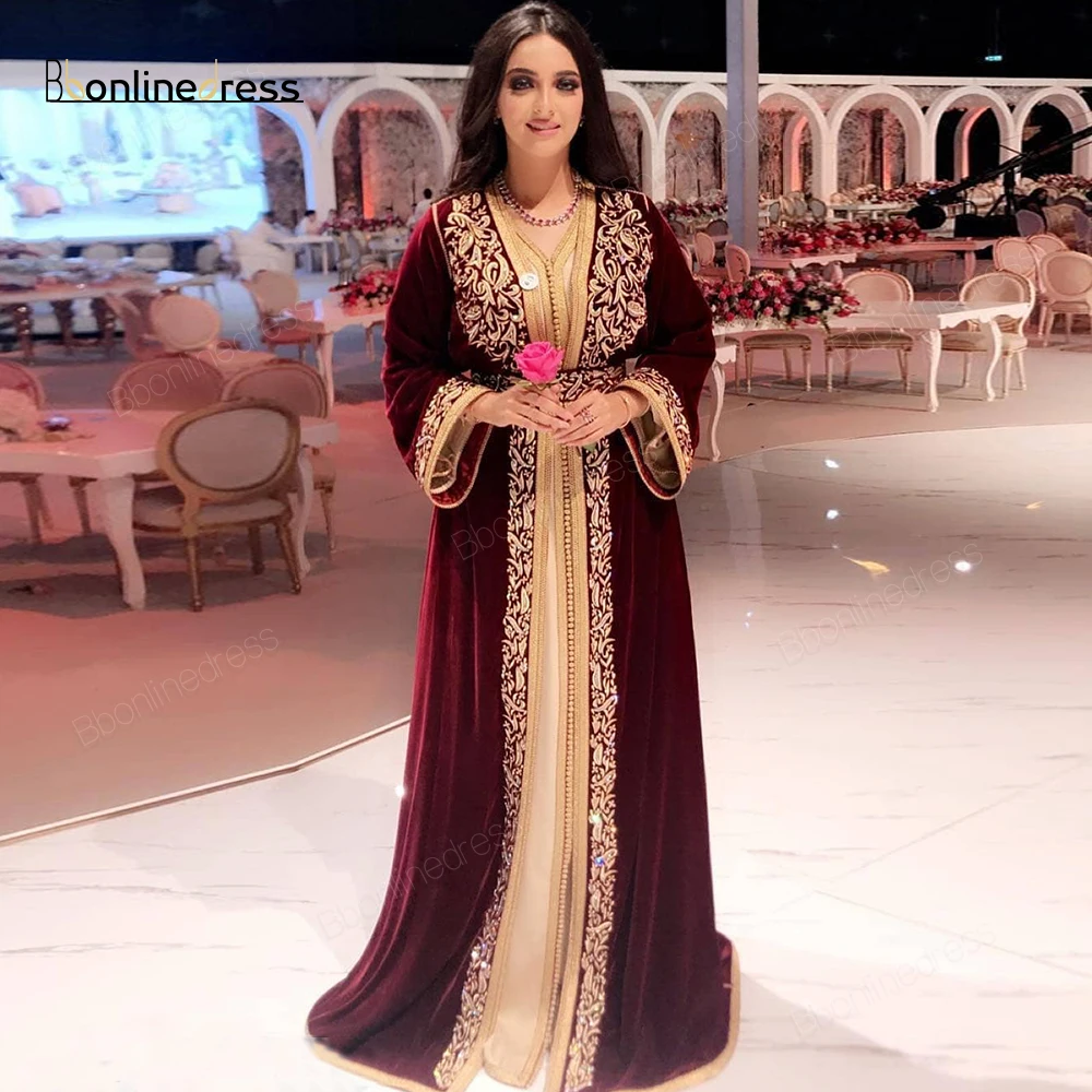 Bbonlinedress Moroccan Caftan Evening Dress Hand Work Beading Muslim