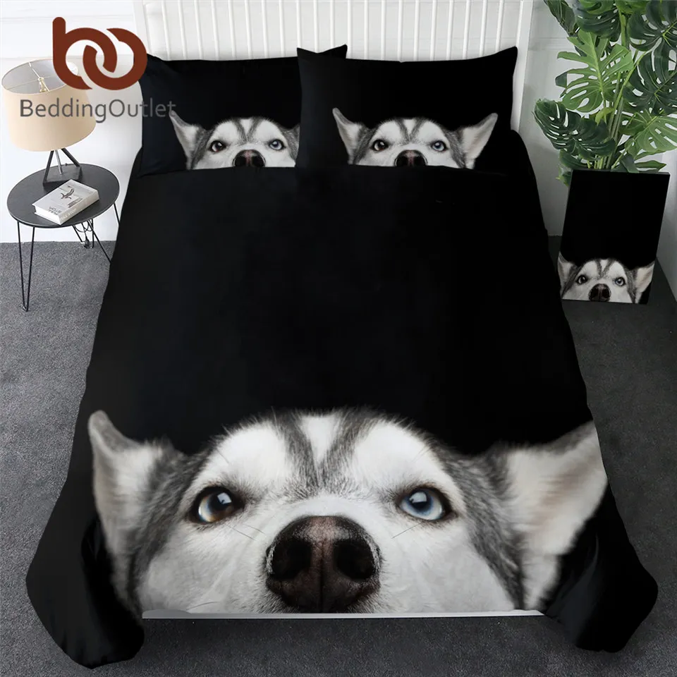 Beddingoutlet Husky Bedding Set For Kids Single 3d Printed Duvet Cover ...