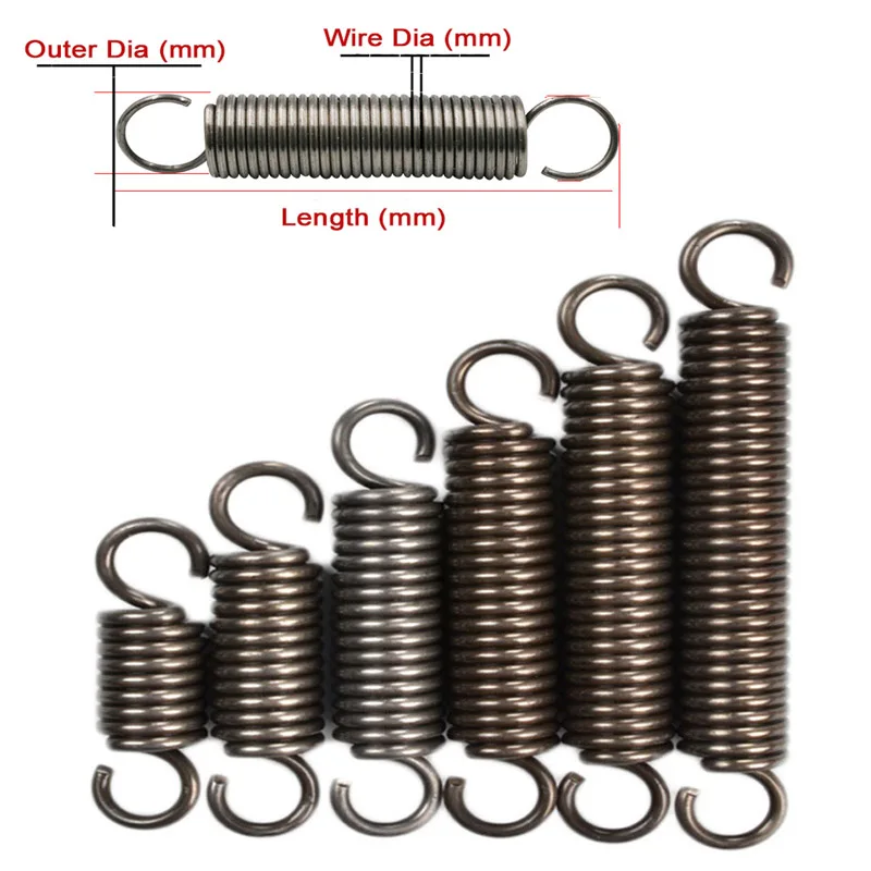 1Pcs Wire Dia 1.4mm Extension Tension Expansion Spring Outer Dia 8-14mm ...