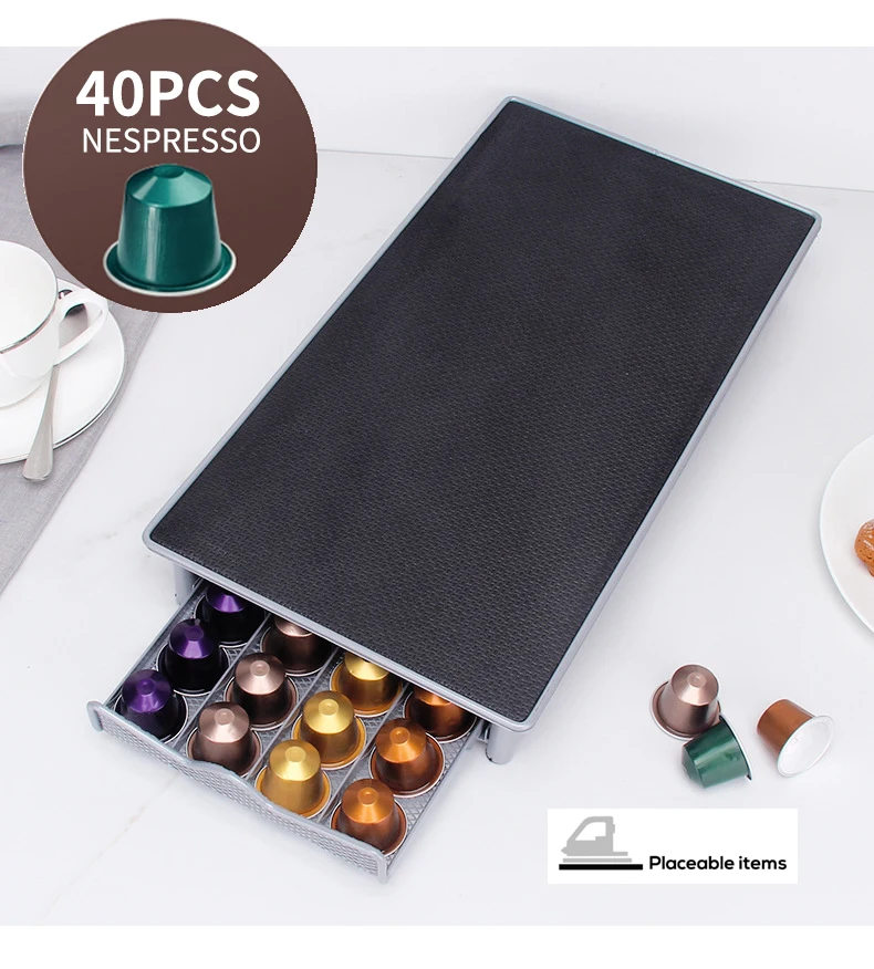 36-40-Pods-Practical-Coffee-Capsule-Metal-Rack-Coffee-Drawers-Capsules ...