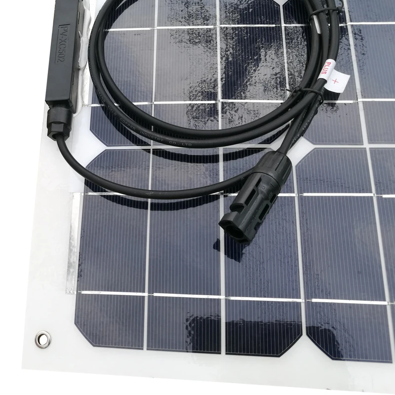 HannMall High Efficiency Flexible Solar Panel 12v 35w Monocrystalline ...