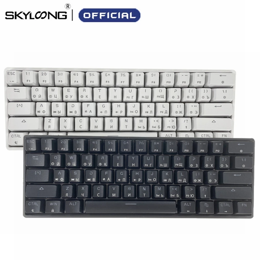 Teclado mecánico ruso Skyloong GK61 SK61 AK61 Bluetooth Gateron Mx RGB ...